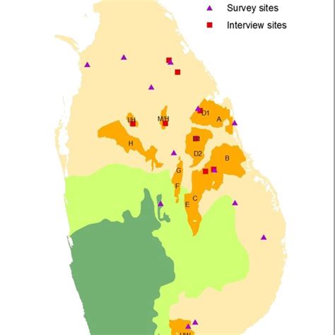 Map Of Survey And Interview Sites The Eight Interview Sites Are Download Scientific Diagram