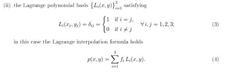 Solved The Lagrange Polynomial Basis Lix Y I 13