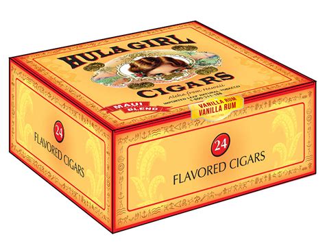 Box Of 24 Hula Girl Vanilla Rum Flavored Cigars Hula Girl Store