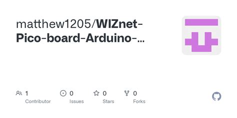 Github Matthew1205wiznet Pico Board Arduino Example