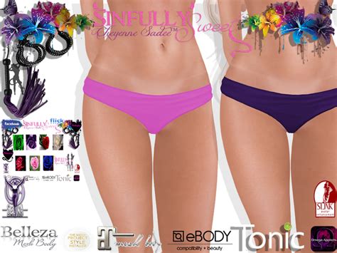 Second Life Marketplace Ss Fitmesh Panties Colors