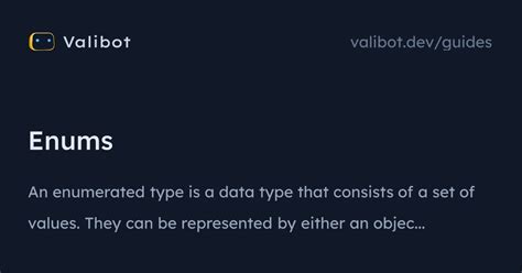 Enums Valibot
