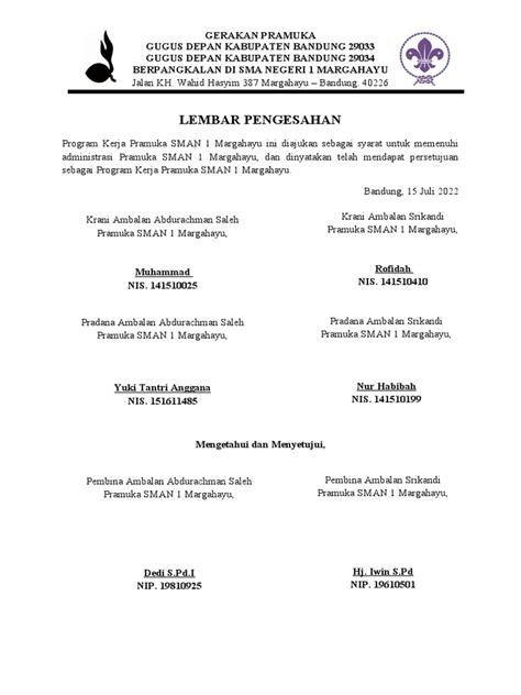 Program Kerja Pramuka Penegak 2022 Pdf