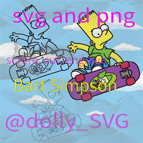 Bart Svg Png Laser Cricut Plasma Silicone Mold Engraving Embroidery Sublimation Magnet