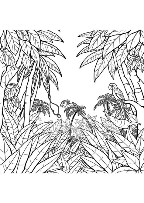 Rainforest Coloring Page