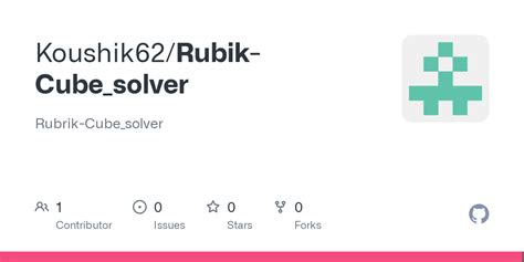 GitHub Koushik62 Rubik Cube Solver Rubrik Cube Solver