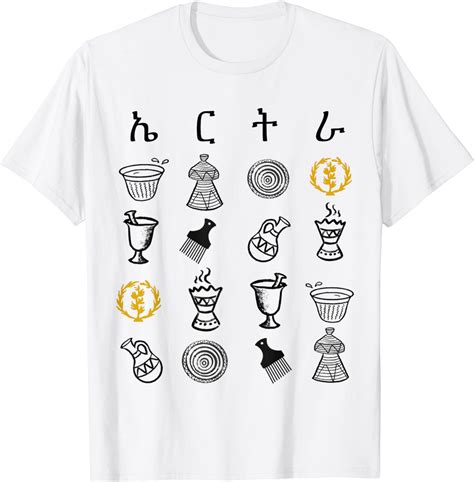 Love Eritrea With Eritrean Flag Habesha Dress Pride Eritrean T Shirt