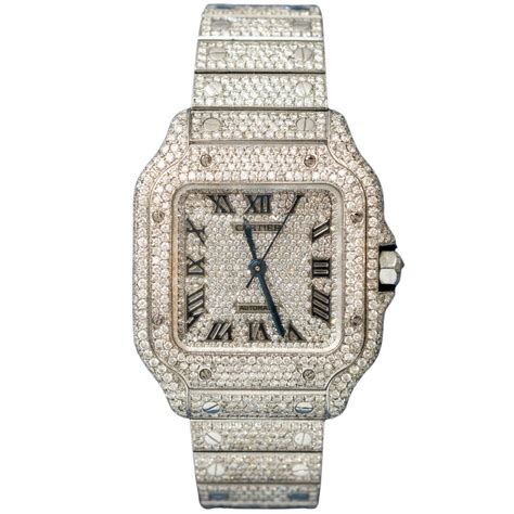 Cartier Wssa0029 Cartier Santos Bussdown Dial Too Size Medium Tpt
