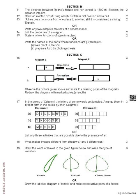 Class 6 Science Question Paper 2024 Pdf Download 6th Annual Exam Science Question Paper