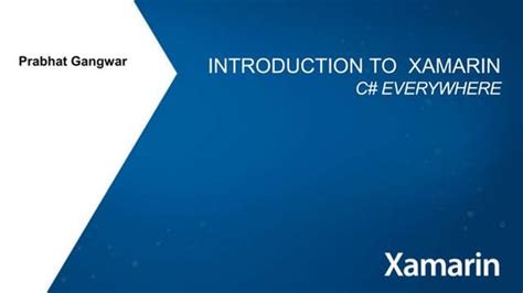 Xamarin Overview Ppt