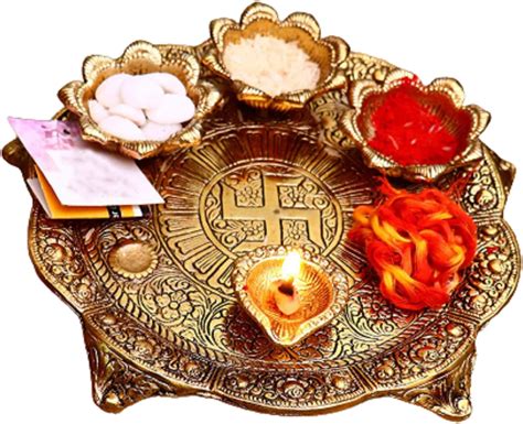 Ethnic Metal Pooja Thali Set For Special Occasions And Bahrain Ubuy