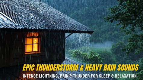 Epic Thunderstorm And Heavy Rain Sounds Intense Lightning Rain
