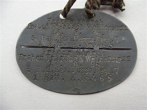 Ww1 Imperial German Dog Tag Dbg Militaria