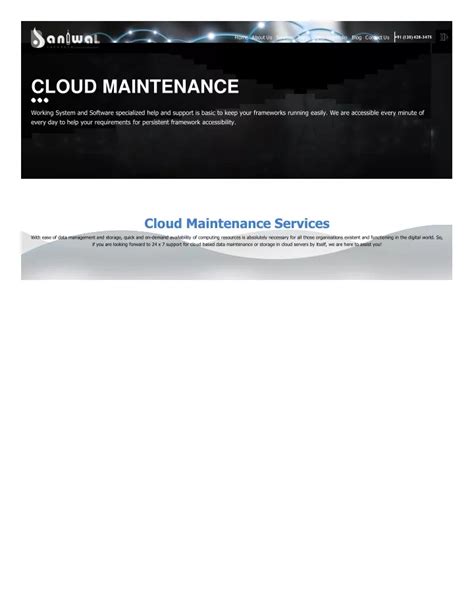 Ppt Cloud Maintenance Services India Baniwal Infotech Powerpoint Presentation Id10367665