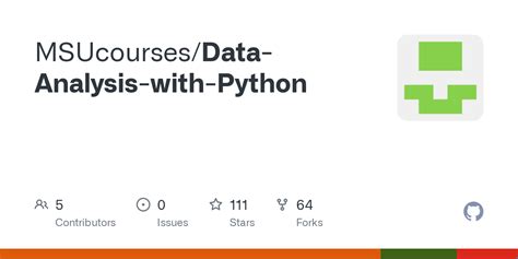 Github Msucoursesdata Analysis With Python