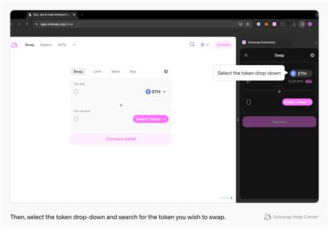 how to swap tokens using the uniswap extension uniswap labs