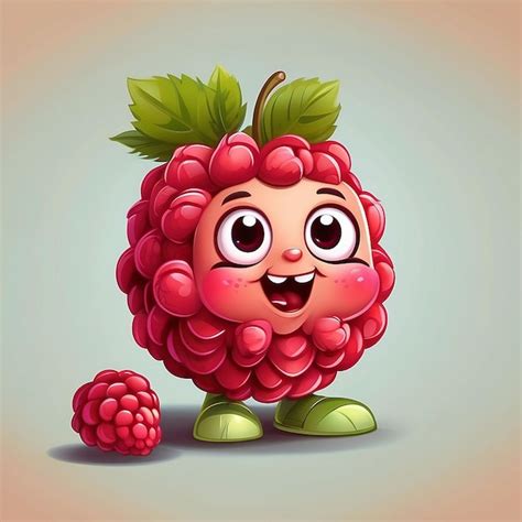 Premium Photo 3d Cute Raspberry Character