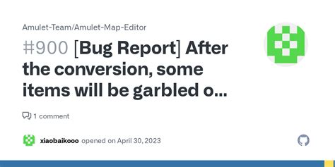 [bug report] after the conversion some items will be garbled on the