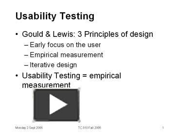 Usability Testing Presentation Free To Download