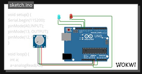 Potentio Meter Wokwi Esp32 Stm32 Arduino Simulator