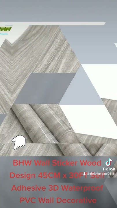 Bhw Wall Sticker Wood Design 45cm X 30ft Self Adhesive 3d Waterproof