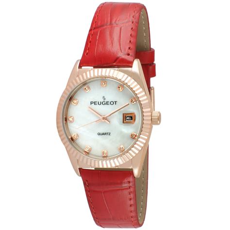 Red Watches For Women Red Leather And Red Strap