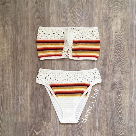 Most Beautiful Knit Bikini Bottom And Top Patterns Knittting Crochet
