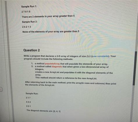 Solved Write A Program That Declares An Array Of Strings Of