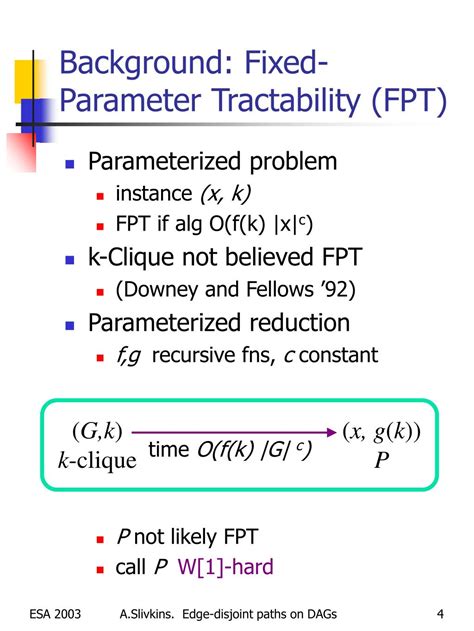 Ppt Parameterized Tractability Of Edge Disjoint Paths On Directed