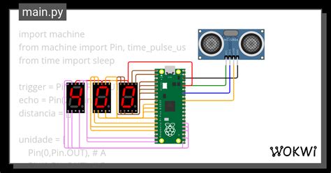 Display Com Ultrassom Wokwi Esp32 Stm32 Arduino Simulator
