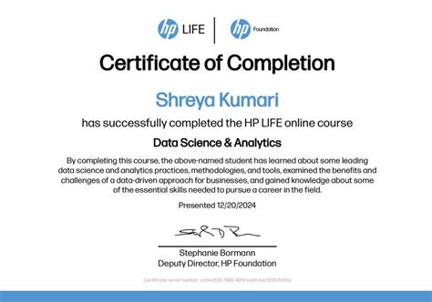Shreya Kumari On Linkedin Im Happy To Share That Ive Earned A Certification In Data Science