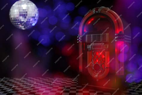 Premium Photo Jukebox In Bar With Disco Ball And Bokeh