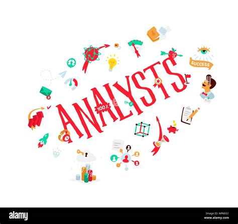 Icons On The Theme Of Analytics Vector Analytics Logo With A Set Of Icons About Seo Stock