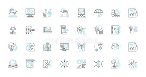 Business Insights Linear Icons Set Analytics Trends Strategies Data