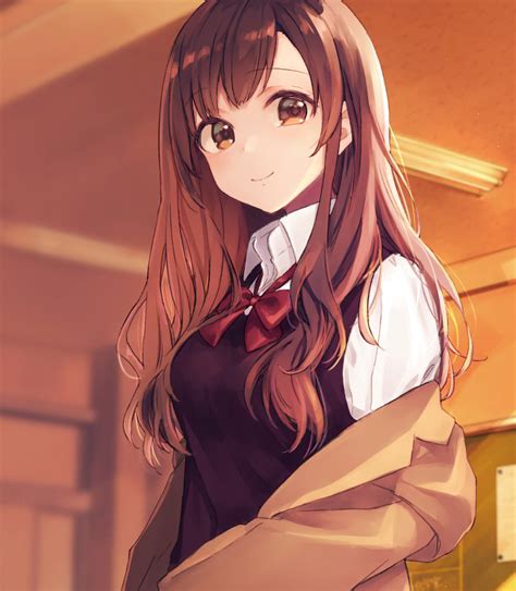Most Beautiful Anime Girl Brown