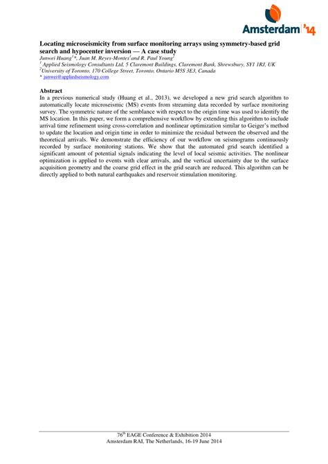 pdf locating microseismicity from surface monitoring arrays using