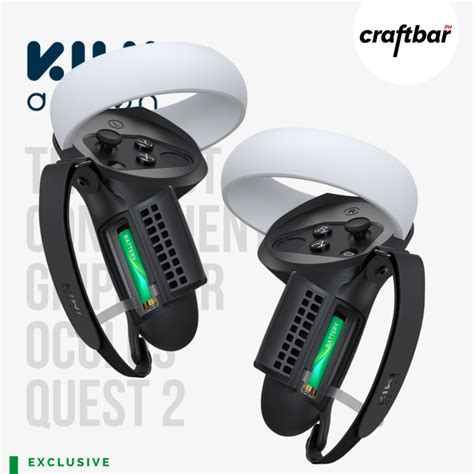 Kiwi Design Controller Grips With Battery Opening And Knuckle Strap For Oculus Quest 2 Lazada Ph