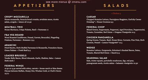Online Menu Of Federal Pizza Restaurant Phoenix Arizona 85012 Zmenu