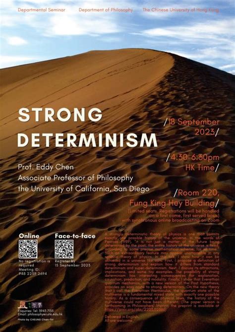 Strong Determinism Cuhk Faculty Of Arts