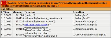 Php Print Caught Exception Like Xdebug Stack Overflow