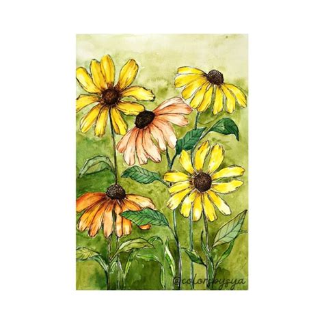 Daisy Watercolor Painting Shopee Malaysia