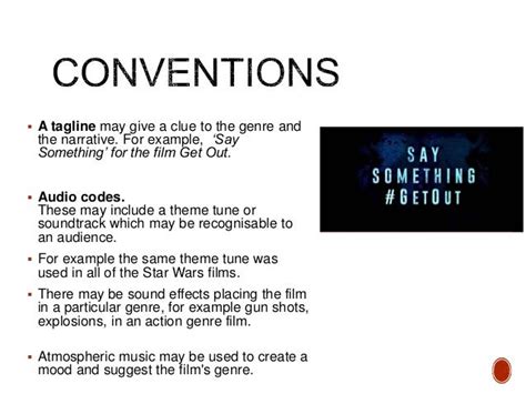 Media Codes And Conventions Examples