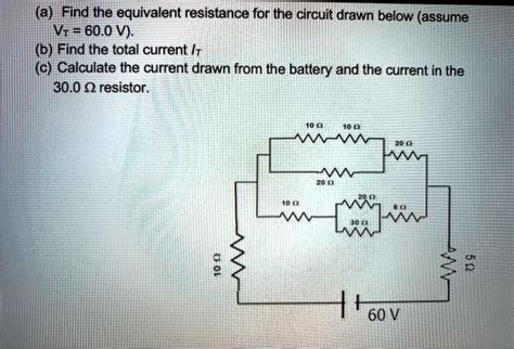 a find the equivalent resistance for the circuit drawn below assume vi