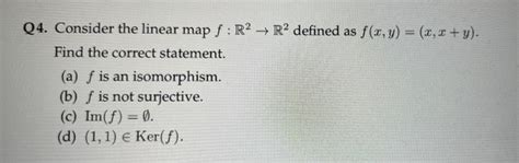 solved 24 consider the linear map f r2→r2 defined as