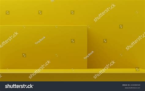 Yellow Platform Step Shelf Podium Product Stock Illustration 2226980509