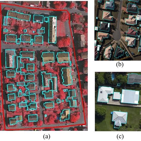 Sites Of The Used Datasets With Referenced Building Boundary Cyan