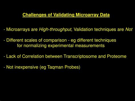 Ppt Experimental Validation Of Microarray Data Powerpoint Presentation Id733365