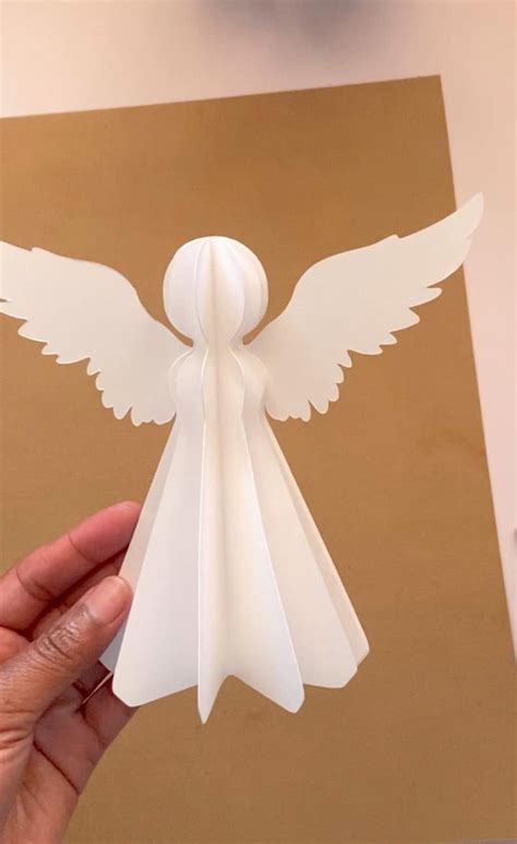 3d Christmas Paper Angel Template • Diy Holiday Décor • Cricut And