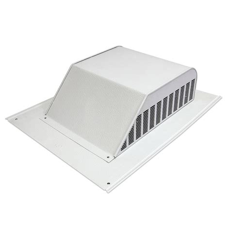 Master Flow 60 Nfa White Aluminum Slant Back Roof Louver In The Roof
