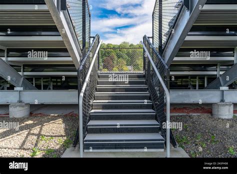 Example Of An Exit Entrance Vomitorium At Empty Set Of Metal Stadium